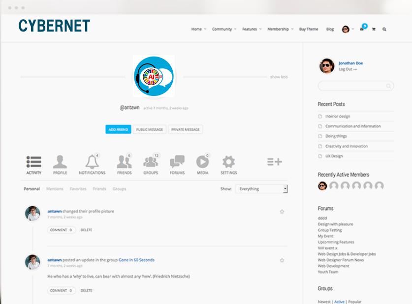 One Page Website Presentation | cybernet